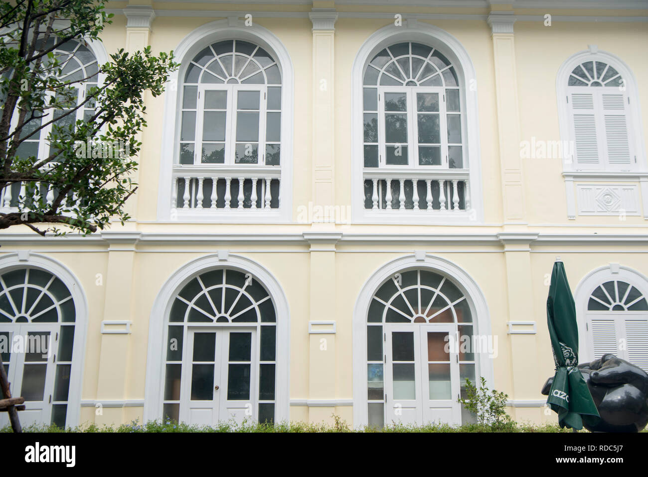 a colonial House at the Phra Athit Road in Banglamphu in the city of ...