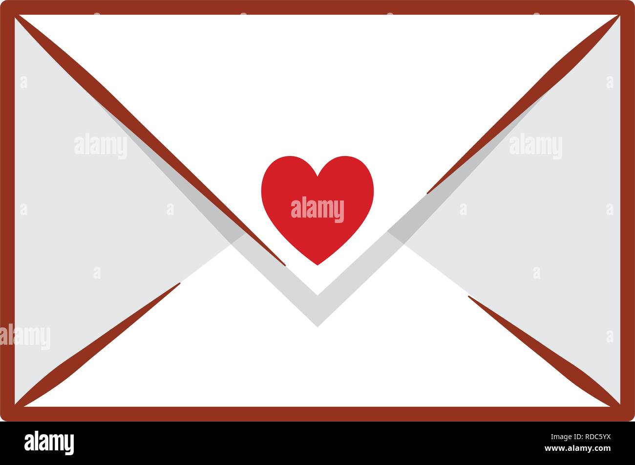 envelope with heart icon Stock Vector Image & Art - Alamy