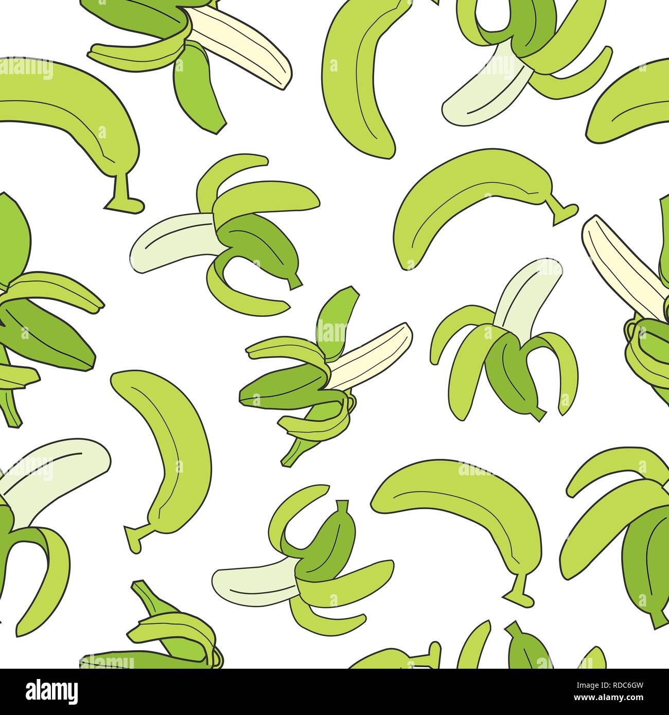 vector seamless pattern with bananas on white background Stock Vector ...