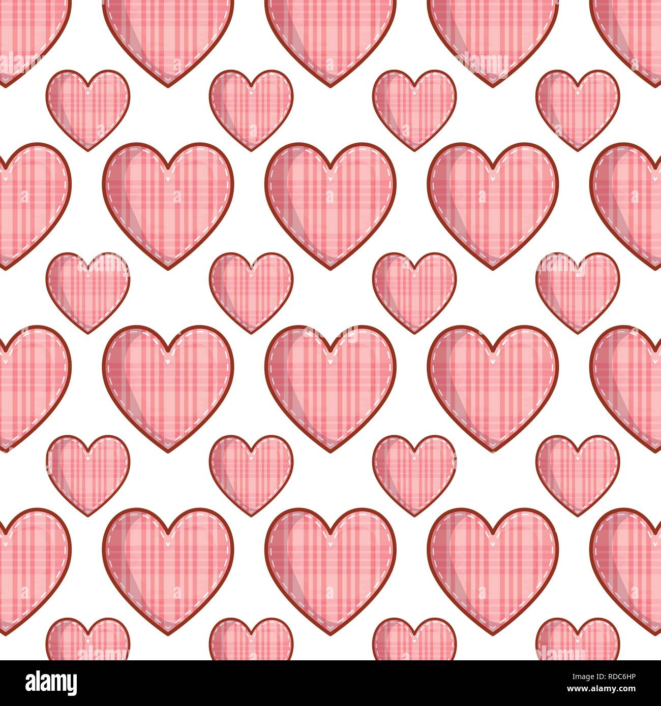 checkered hearts love pattern background Stock Vector Image & Art - Alamy