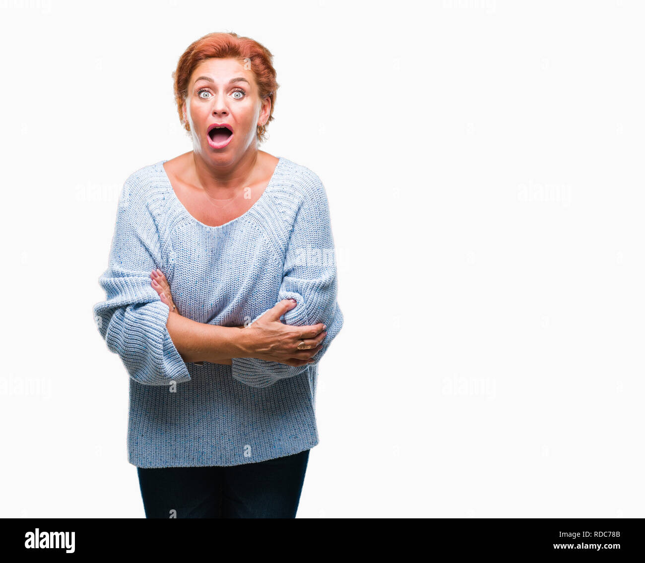 Emotional senior woman wearing Cut Out Stock Images & Pictures - Alamy