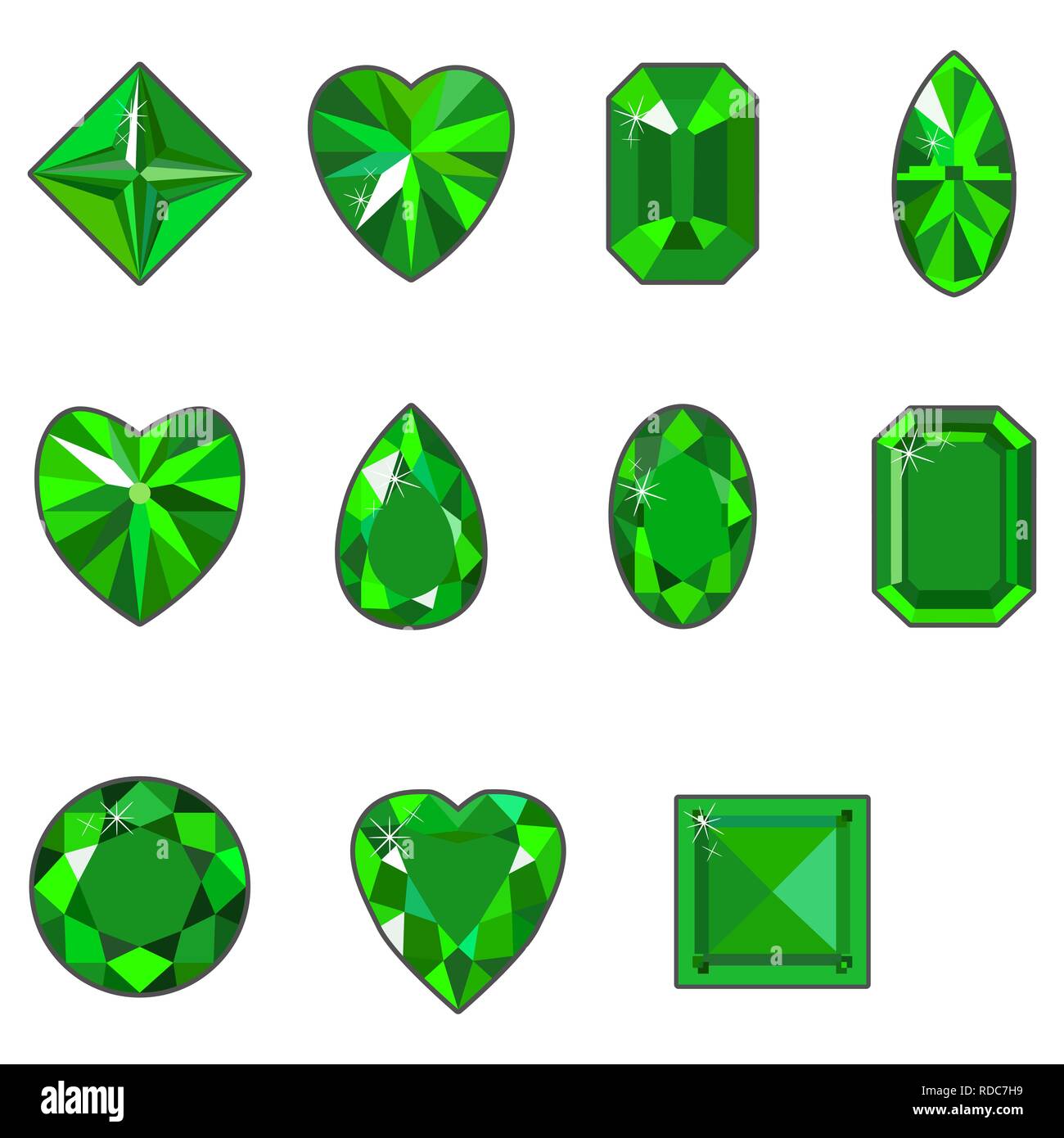 Vector set of diamonds of various shapes Stock Vector Image & Art - Alamy