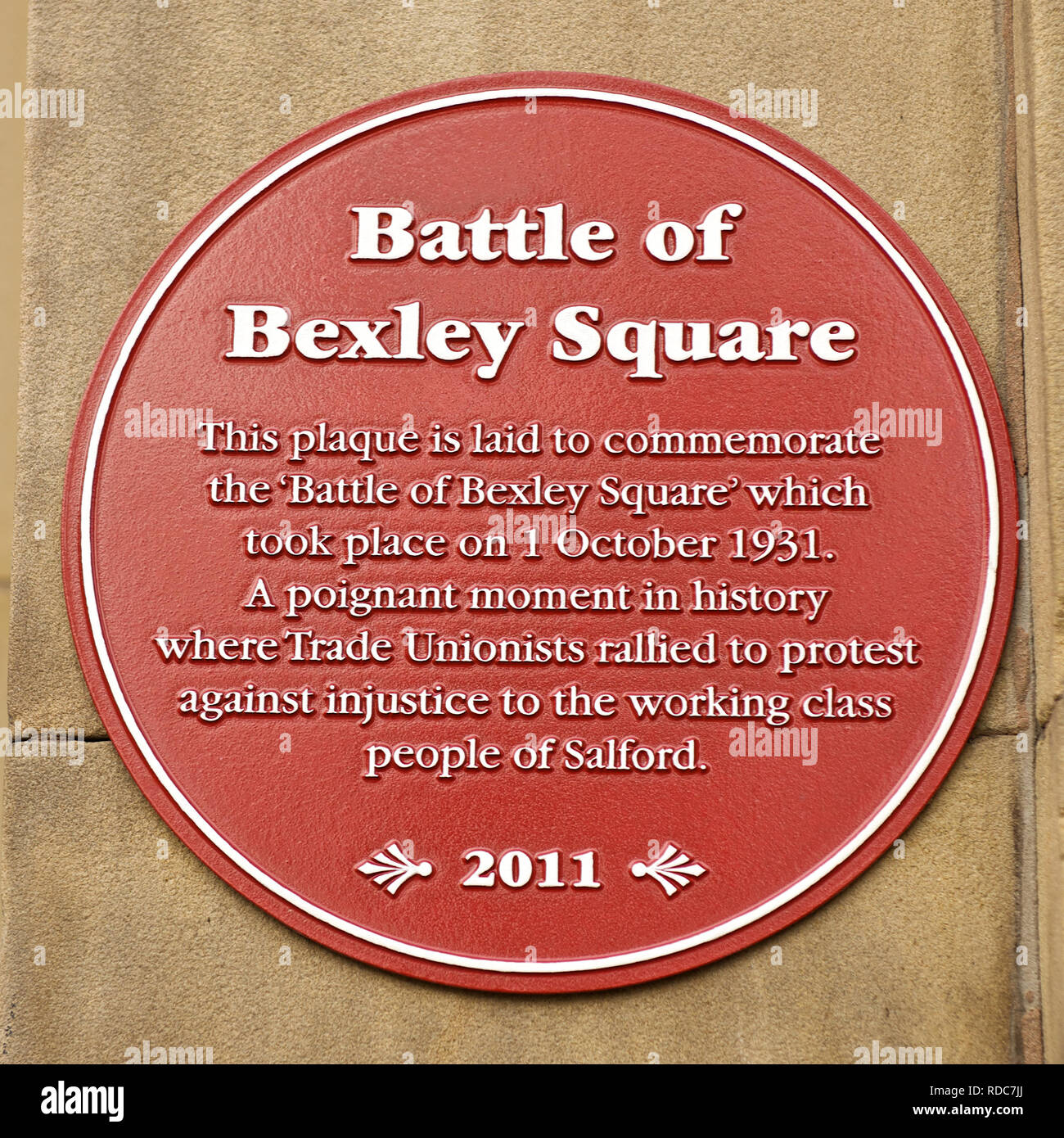 Battle of Bexley Square Plaque, Salford Town Hall, Bexley Square ...