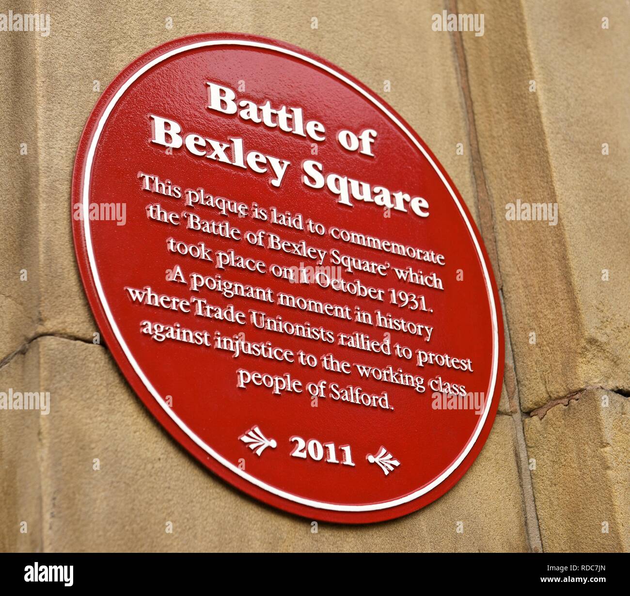Battle of Bexley Square Plaque, Salford Town Hall, Bexley Square ...