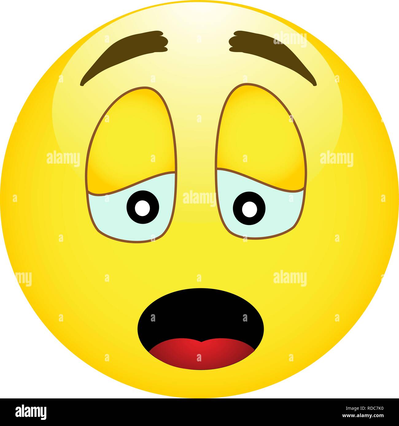 Sad yellow smiley emoticon Stock Vector Image & Art - Alamy