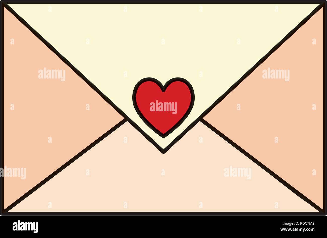 envelope with heart icon Stock Vector Image & Art - Alamy
