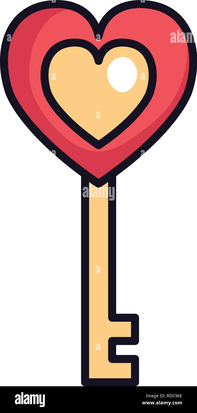 antique key with heart love Stock Vector Image & Art - Alamy