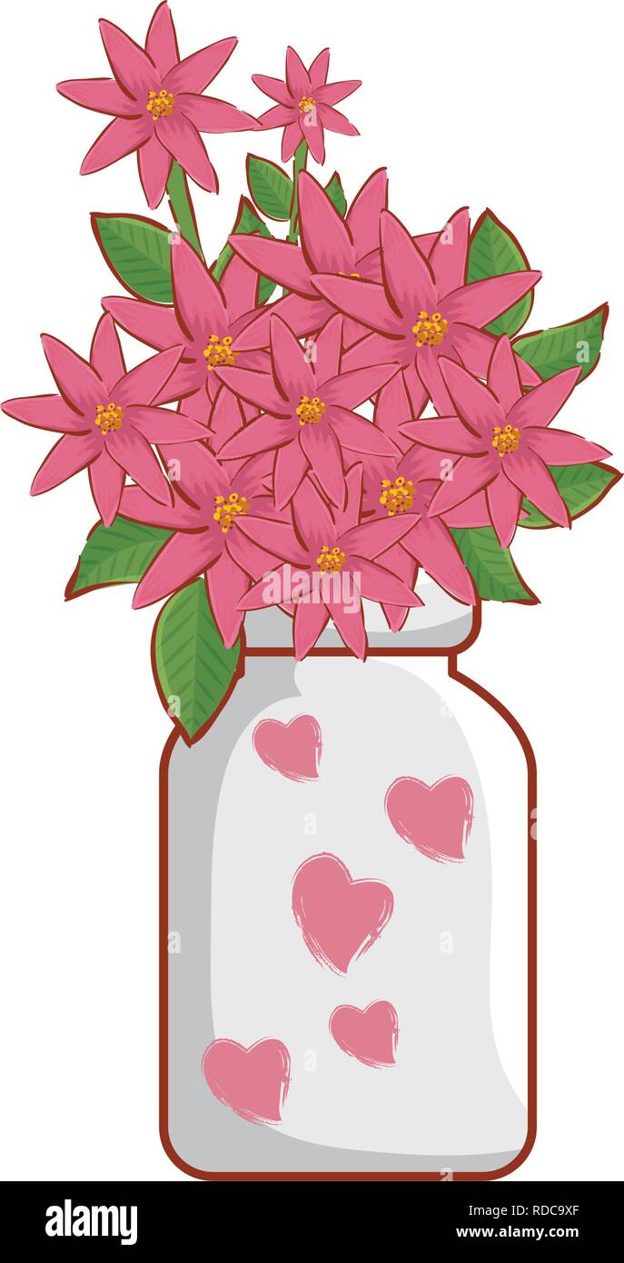 coffee cup with heart and rose Stock Vector Image & Art - Alamy