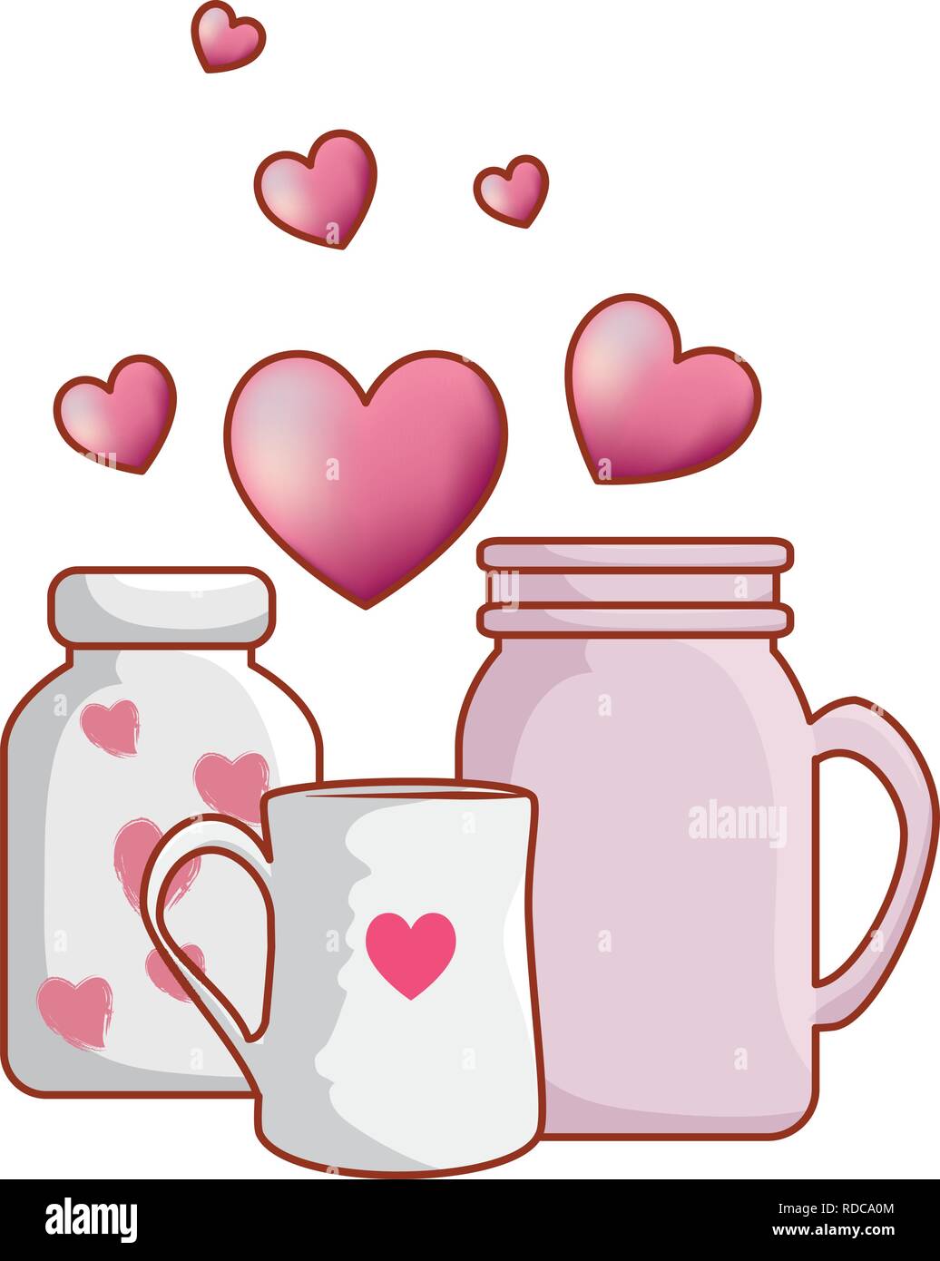 Rose tea cup Stock Vector Images - Alamy