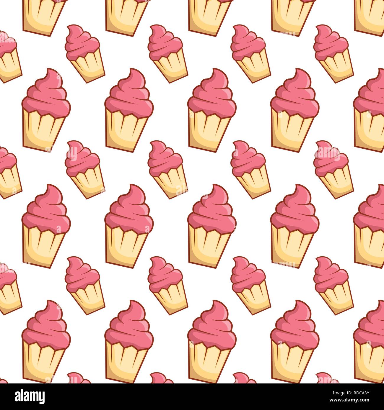 sweet cupcakes pattern background Stock Vector Image & Art - Alamy