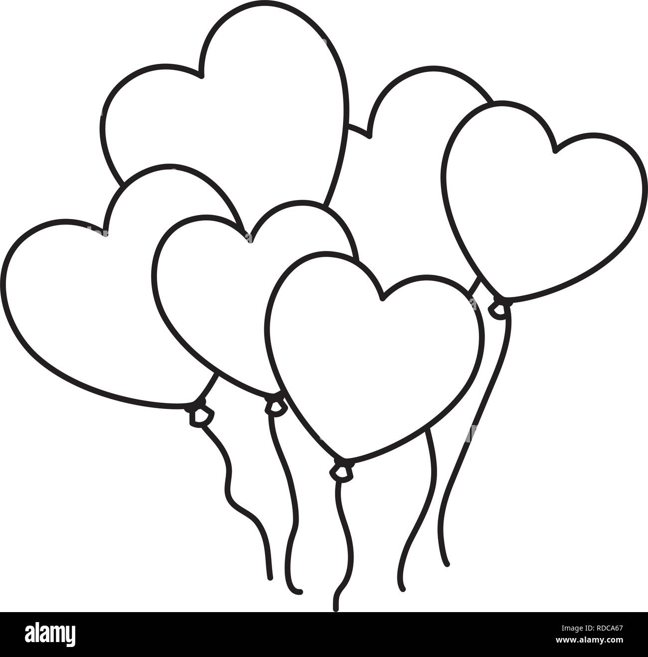 Party Balloons Clipart Black And White