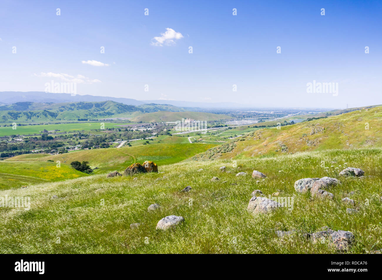 Valley view, south San Jose, San Francisco bay area, California Stock ...
