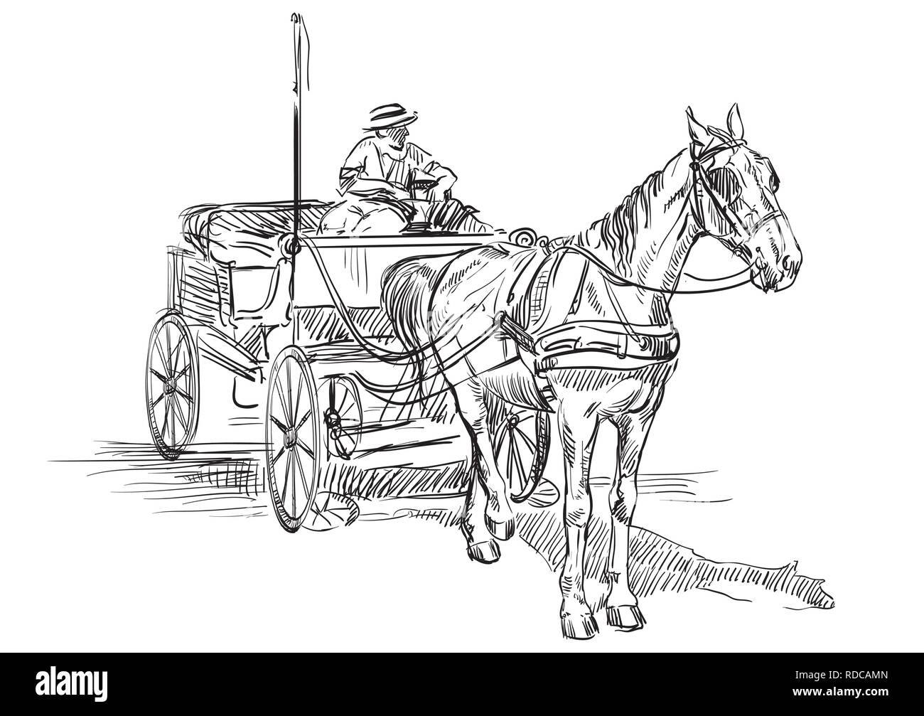 Horse drawn carriage Cut Out Stock Images & Pictures - Alamy