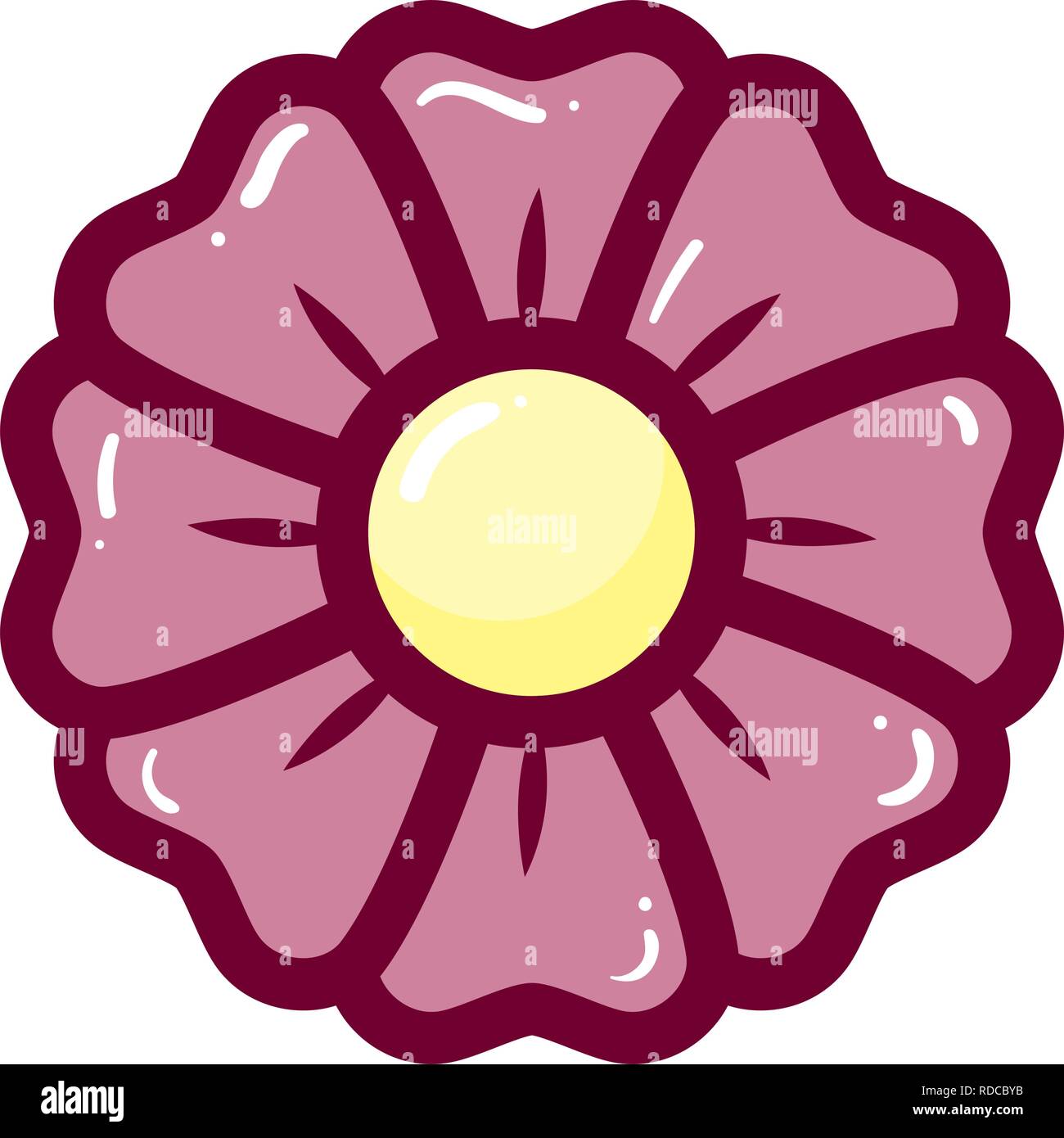 delicate flower on white background Stock Vector Image & Art - Alamy