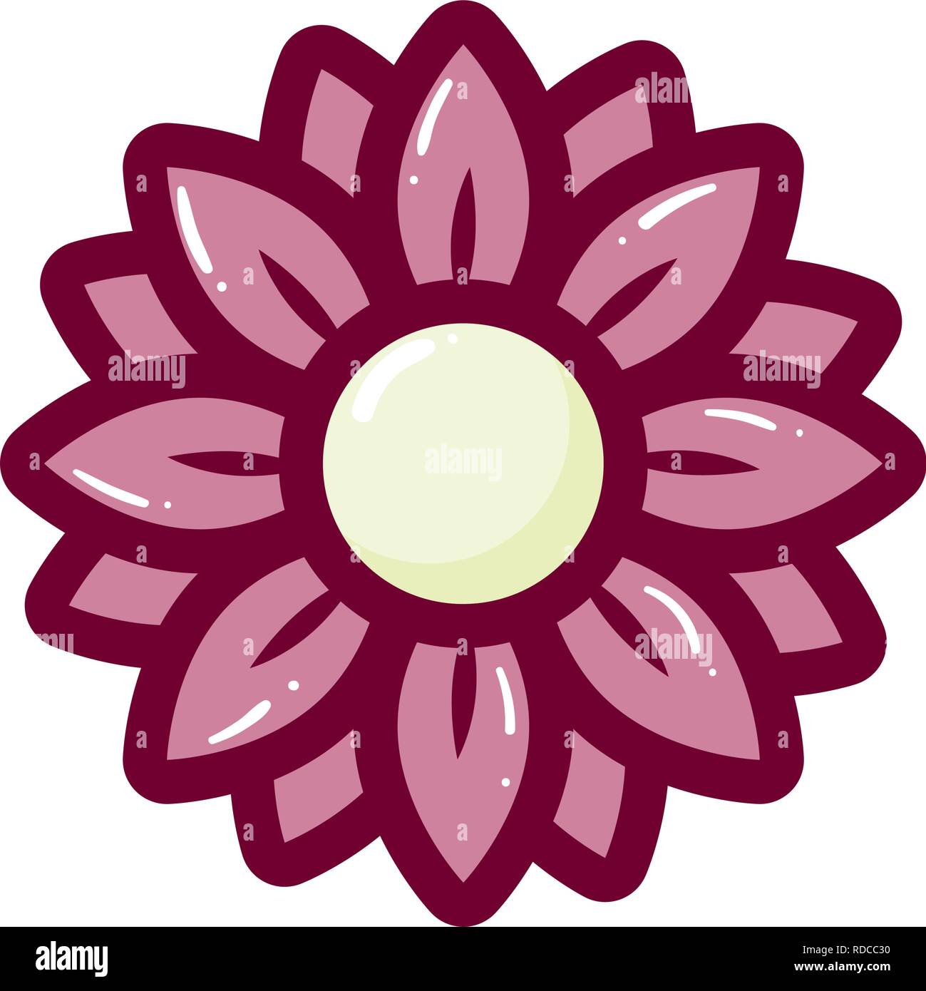 delicate flower on white background Stock Vector Image & Art - Alamy