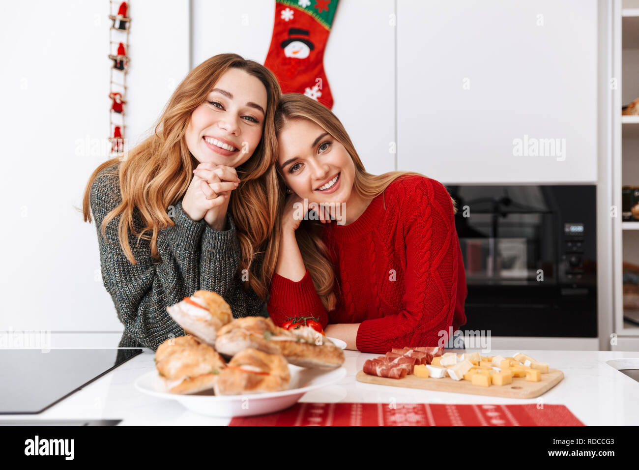 Happy girls celebrating christmas hi-res stock photography and images ...
