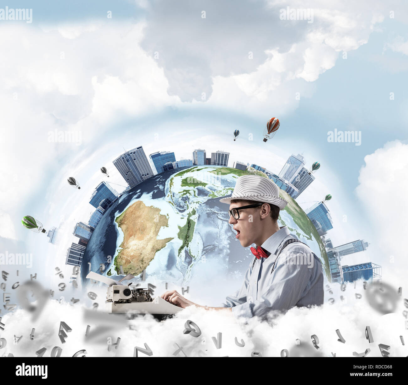 The letter writer surprised hi-res stock photography and images - Alamy