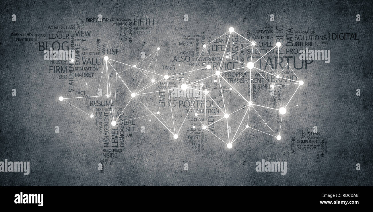 Background image with social connection and networking concept on ...