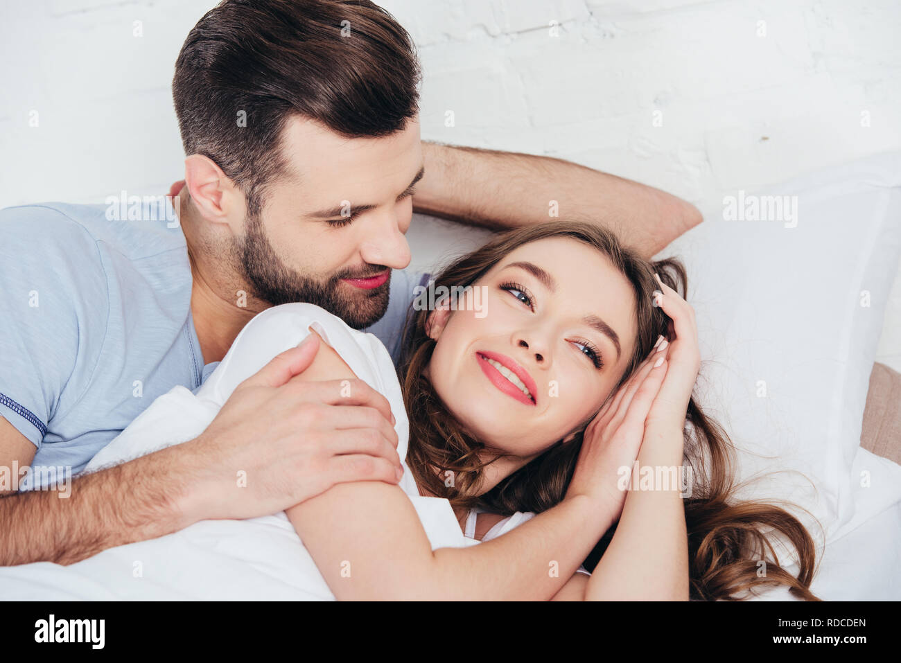Man taking woman to bed hi-res stock photography and images - Alamy