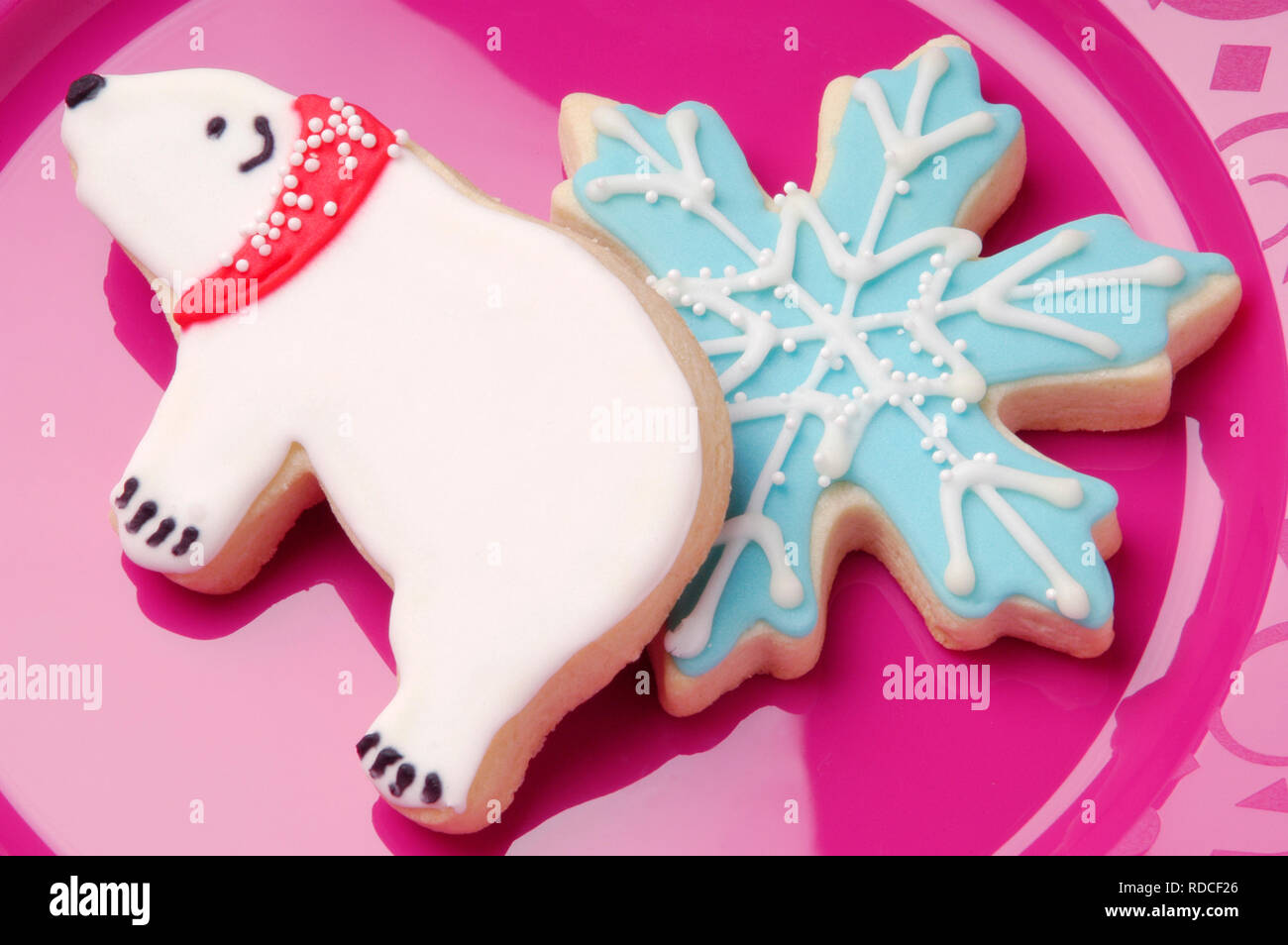 Iced Christmas Cookies Stock Photo - Alamy