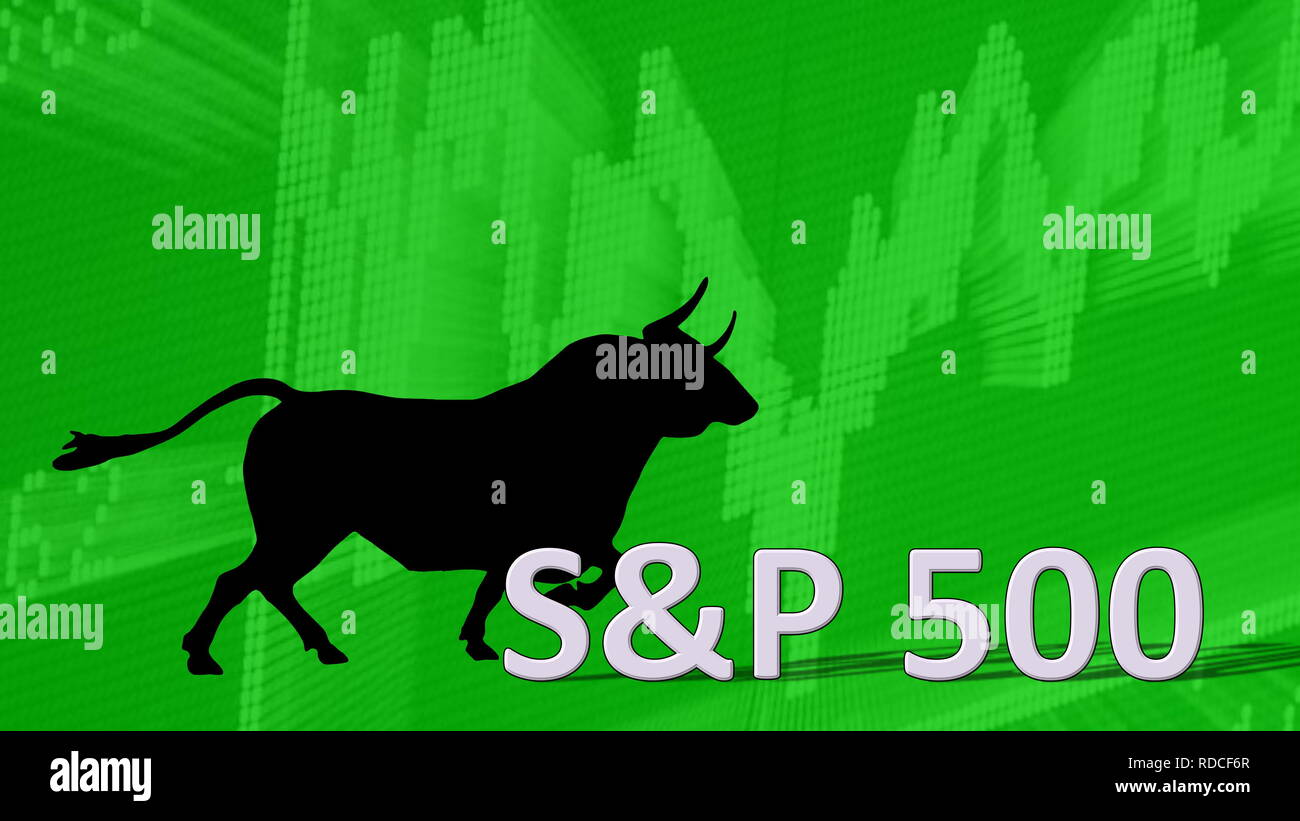 The American stock market index S&P 500 is going up. Behind the word S ...