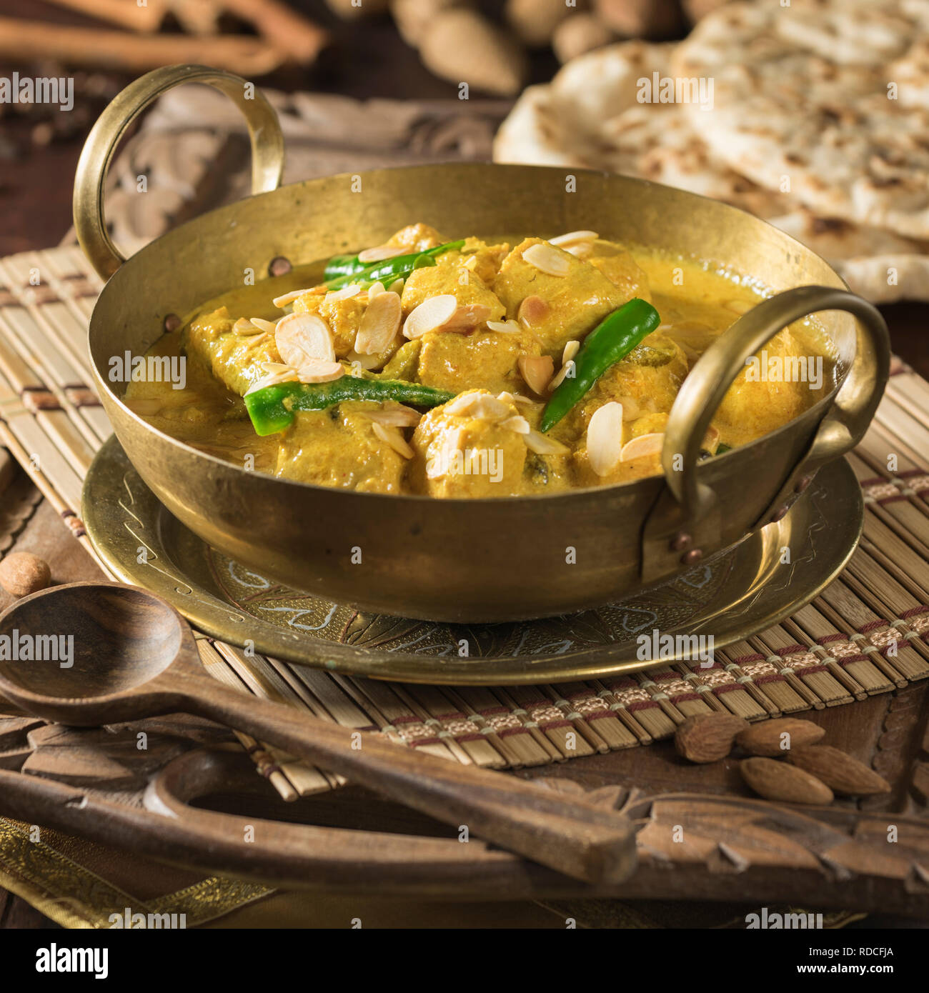 Murgh badami. Almond chicken curry. India food Stock Photo - Alamy