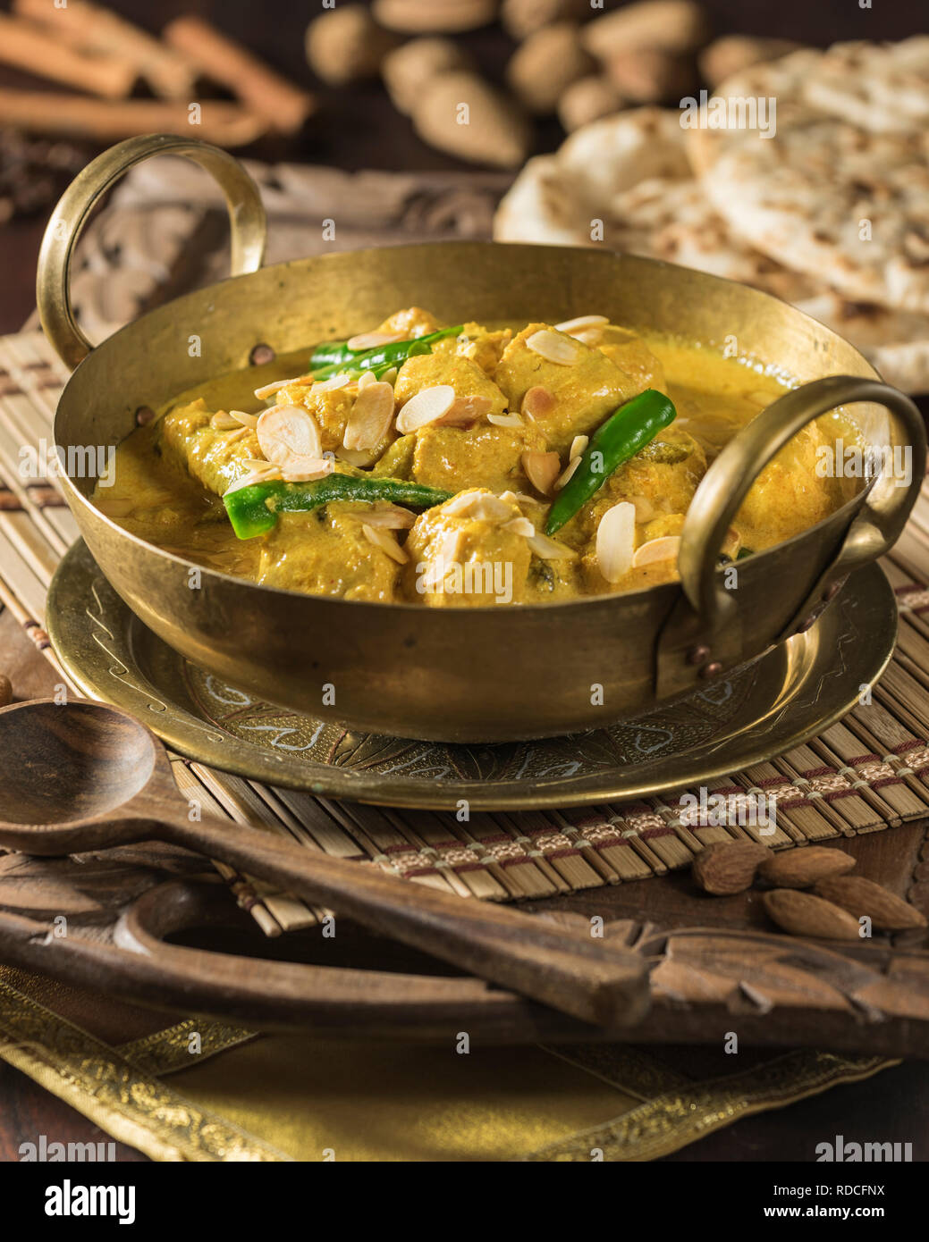 Murgh badami. Almond chicken curry. India food Stock Photo - Alamy