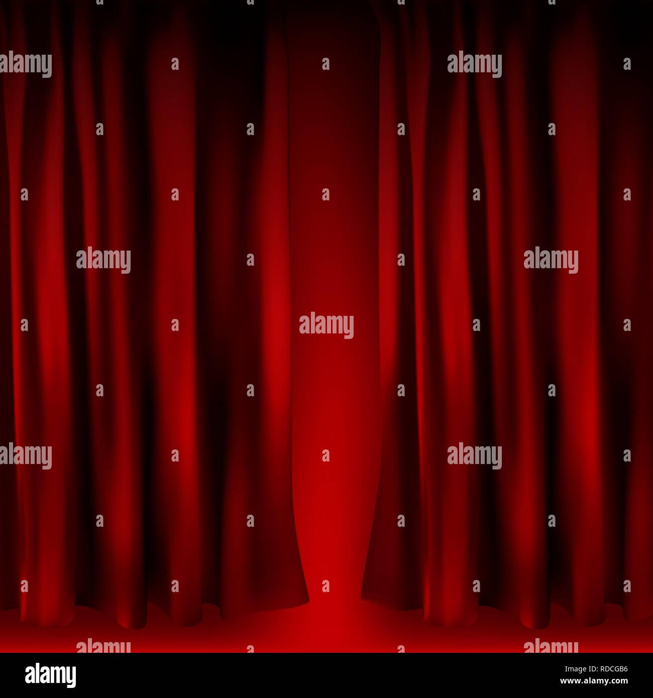 Realistic colorful red velvet curtain folded. Option curtain at home in ...