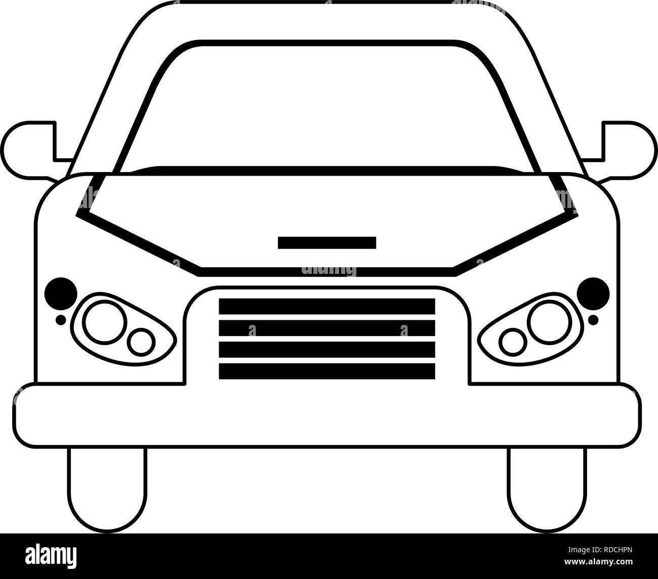 Car front view vehicle Stock Vector Image & Art - Alamy