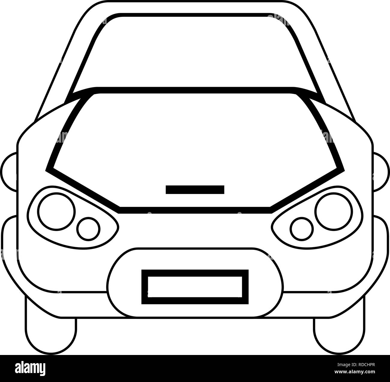 Car front view vehicle Stock Vector Image & Art - Alamy