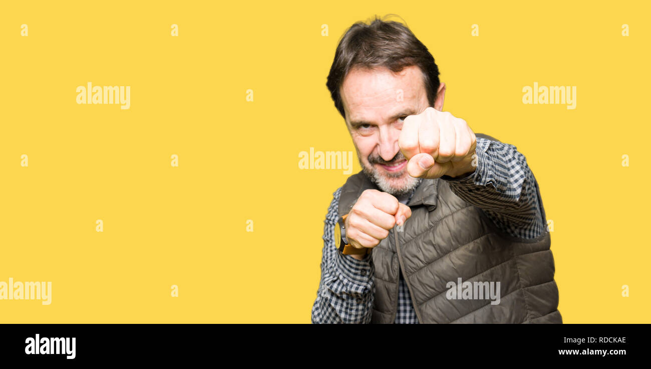 Aggressive angry middle age grey hi-res stock photography and images ...