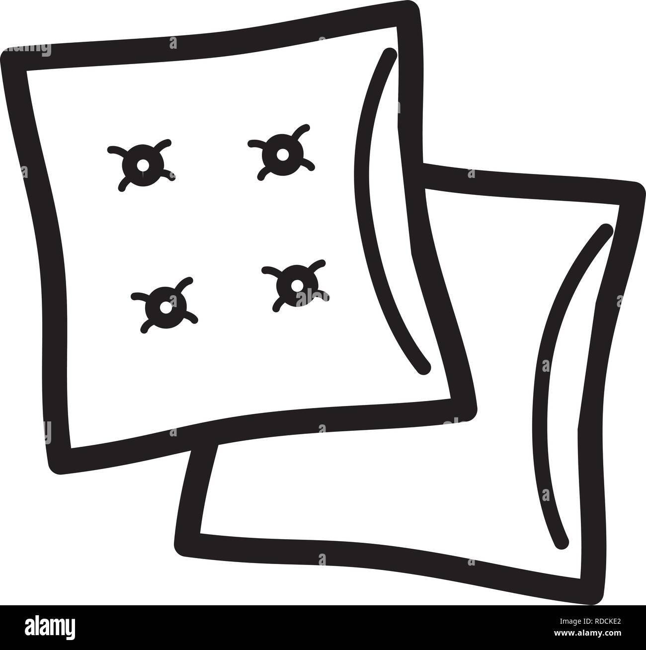pillows icon. Linear Bedding sign simple style Stock Vector Image & Art ...