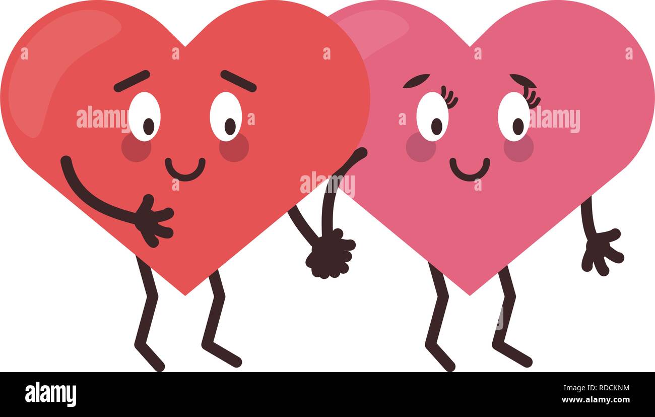 cute hearts in love cartoons Stock Vector Image & Art - Alamy