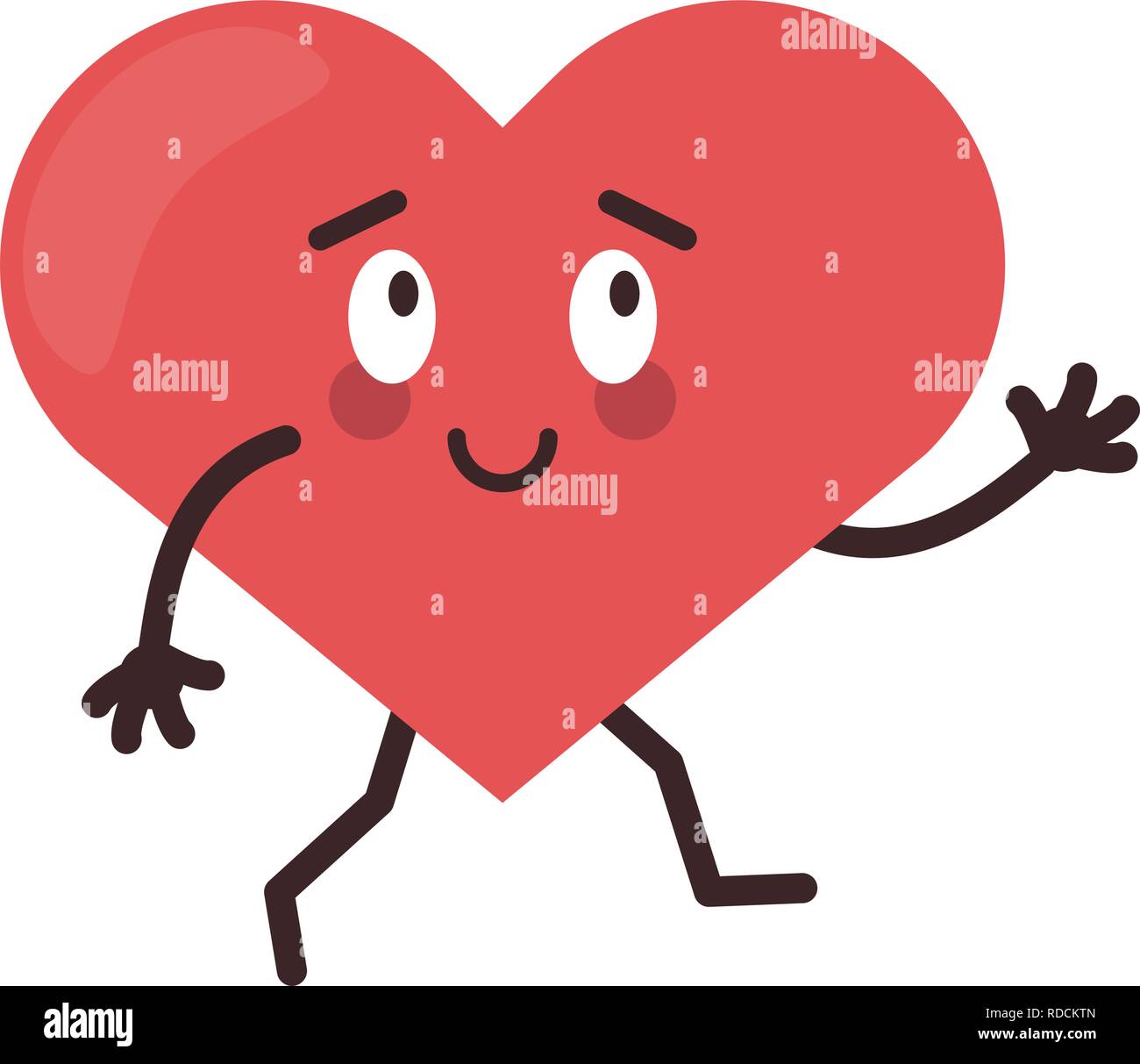 cute heart cartoon Stock Vector Image & Art - Alamy