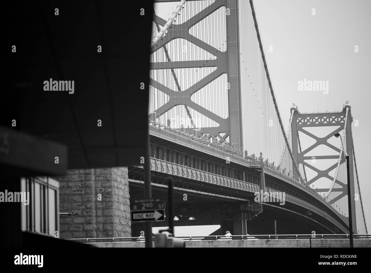 Benjamin franklin bridge downtown skyline hi-res stock photography and ...
