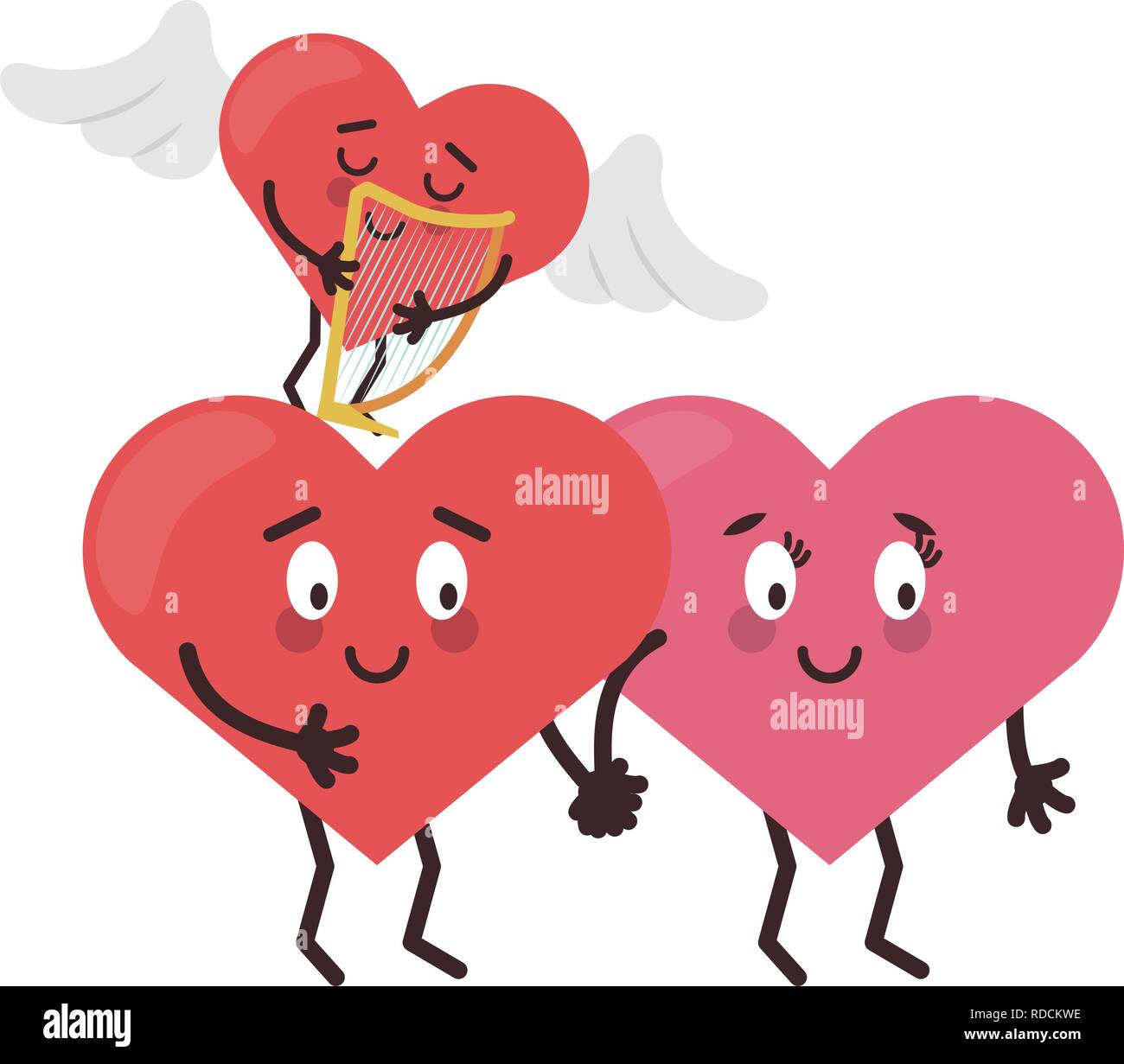 cute hearts in love cartoons Stock Vector Image & Art - Alamy