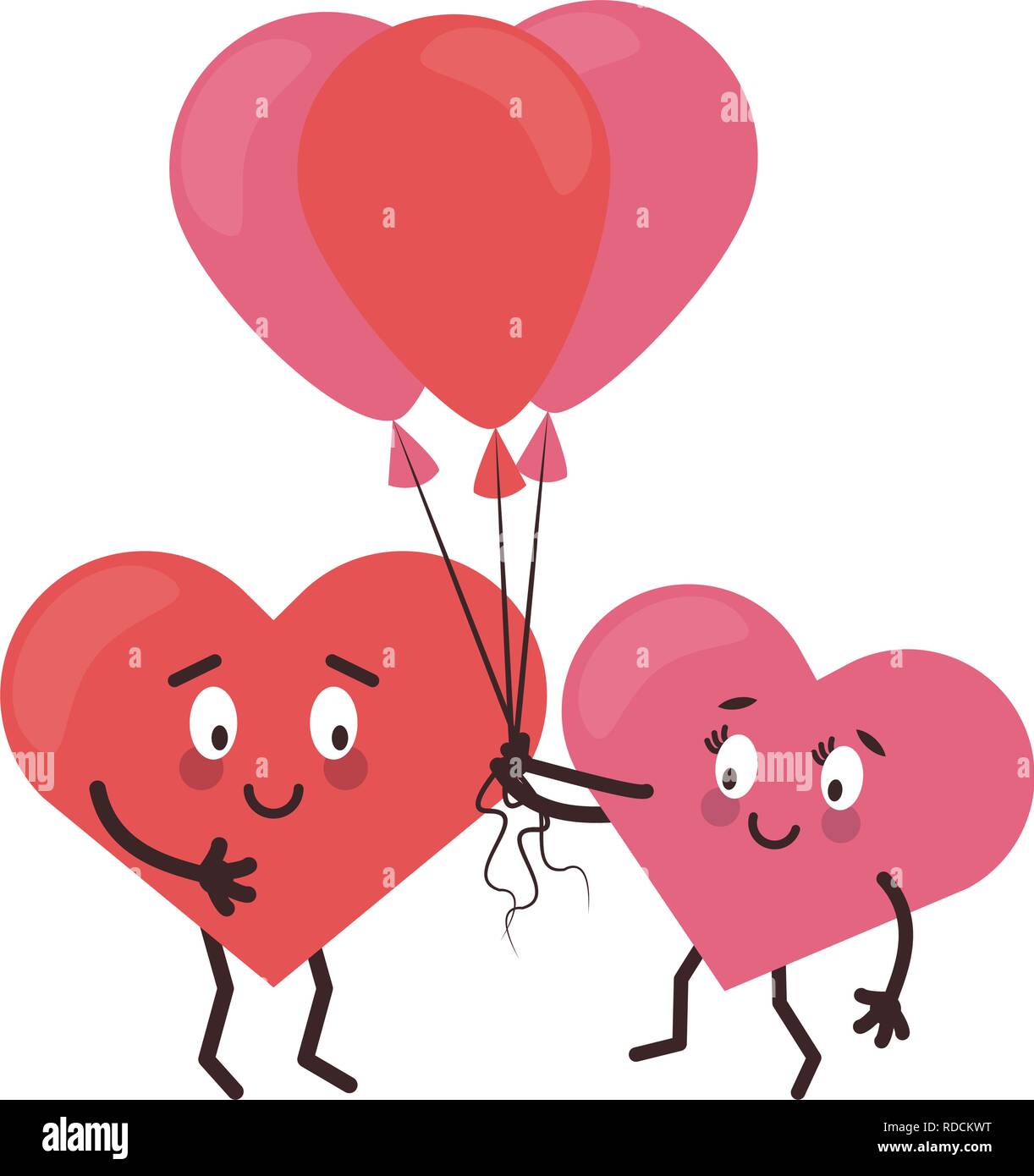 cute hearts in love cartoons Stock Vector Image & Art - Alamy