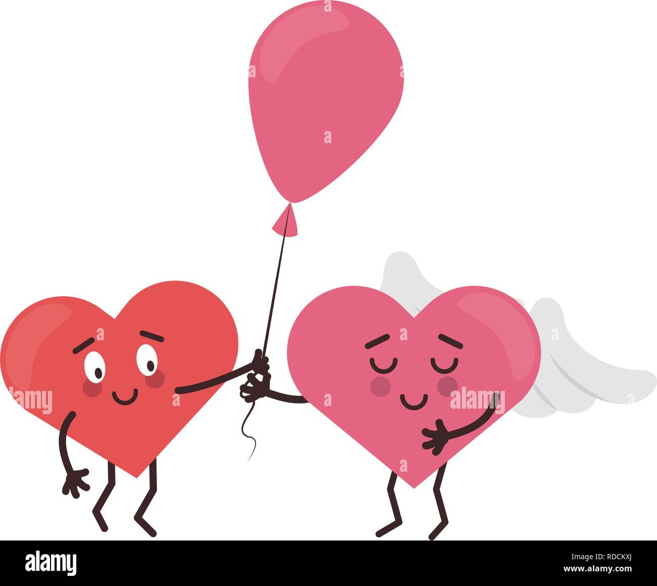 cute hearts in love cartoons Stock Vector Image & Art - Alamy