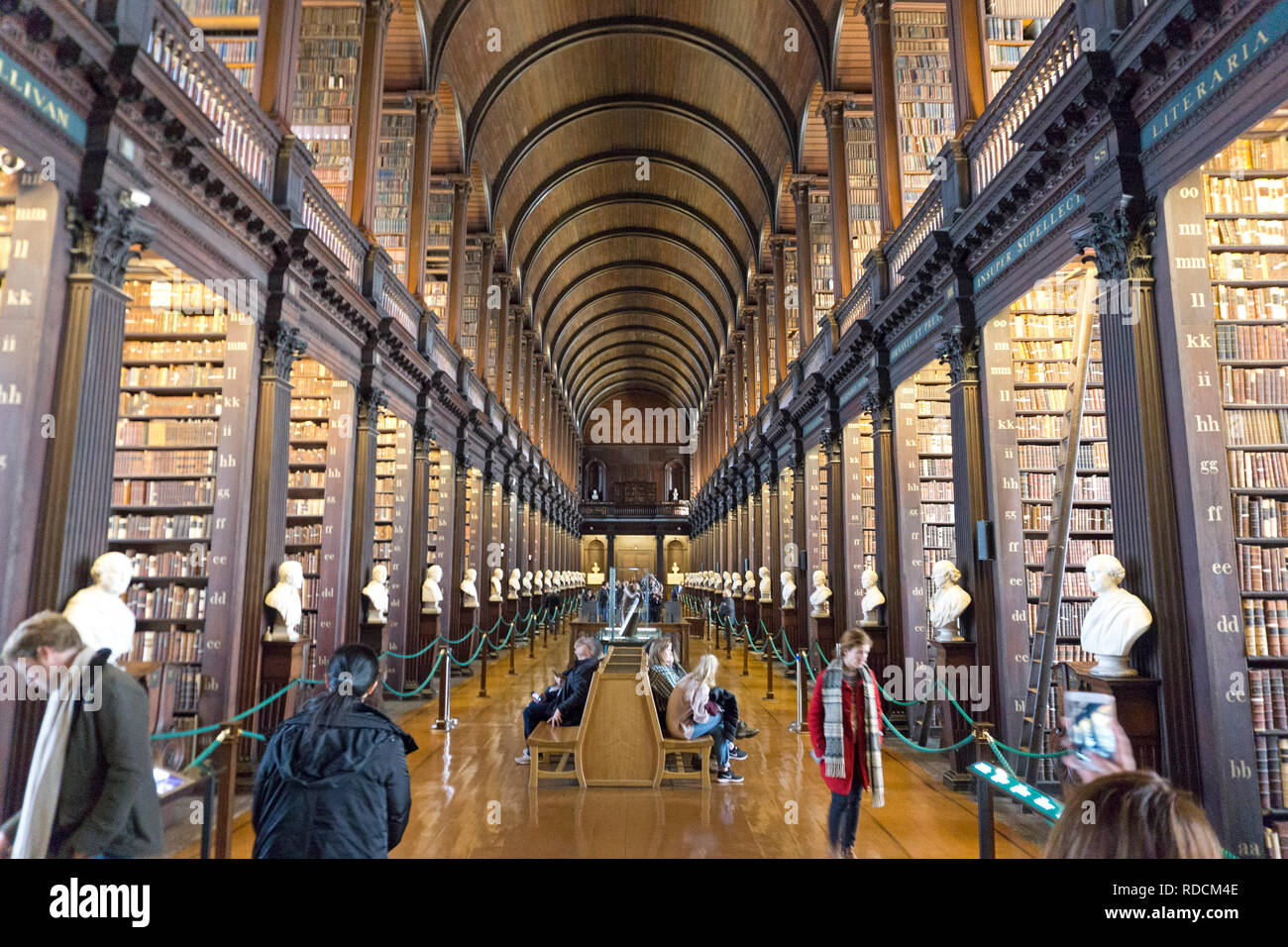 The Long Room in Trinity College Library, Dublin. 15.01.2019 Stock ...