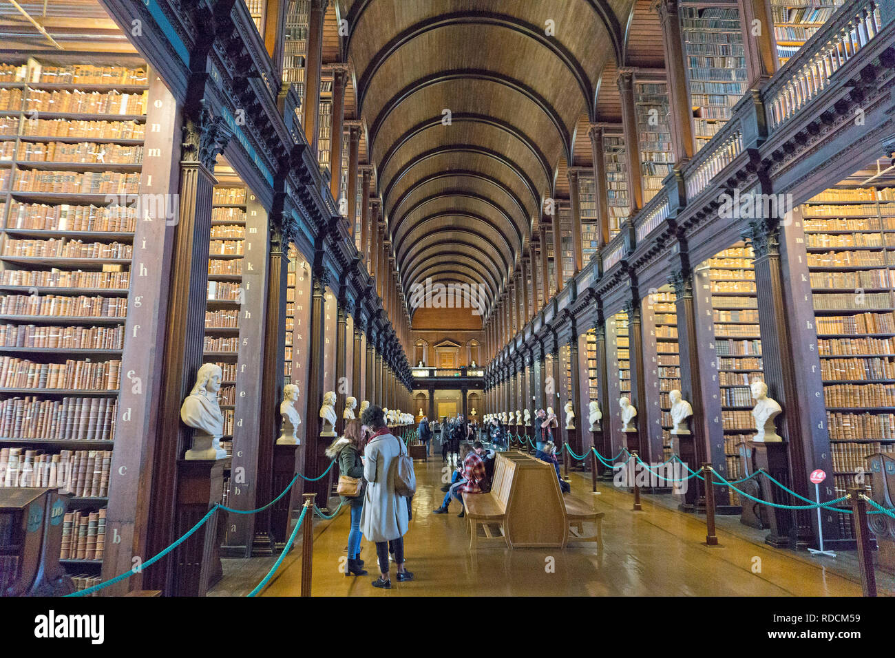 The Long Room in Trinity College Library, Dublin. 15.01.2019 Stock ...
