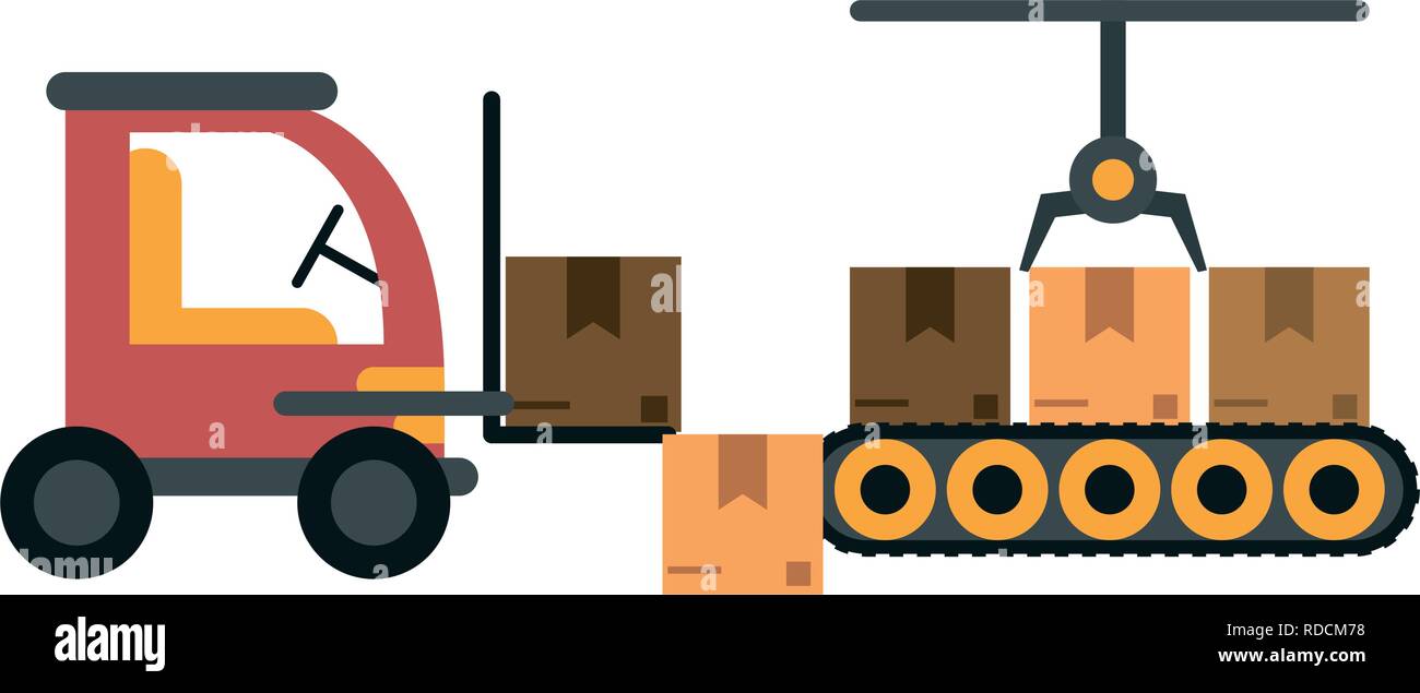 Cargo vehicle and warehouse Stock Vector Image & Art - Alamy