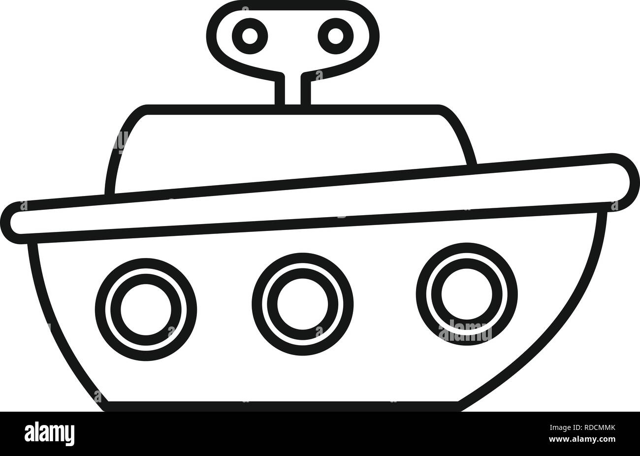 Ship toy icon. Outline ship toy vector icon for web design isolated on ...