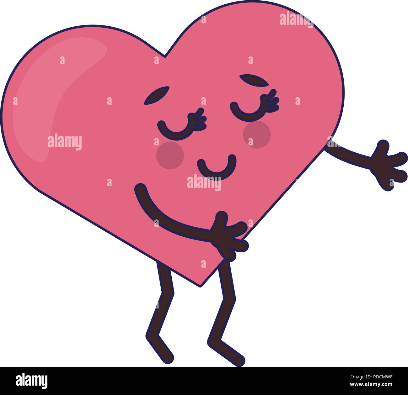 cute heart cartoon Stock Vector Image & Art - Alamy