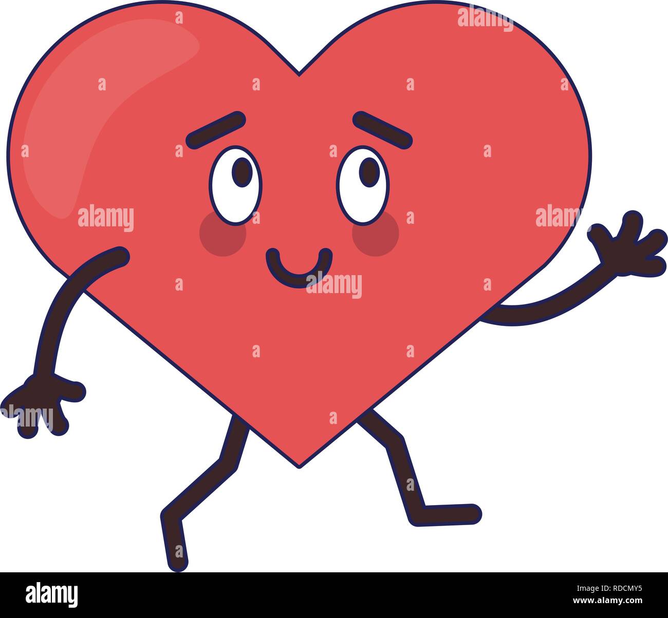 cute heart cartoon Stock Vector Image & Art - Alamy