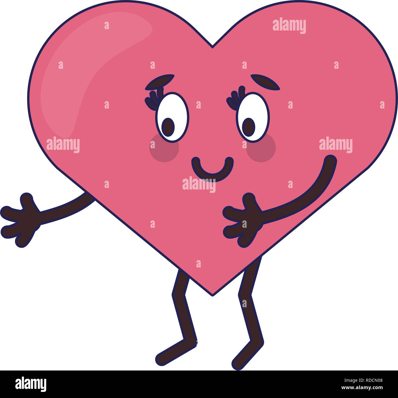 cute heart cartoon Stock Vector Image & Art - Alamy