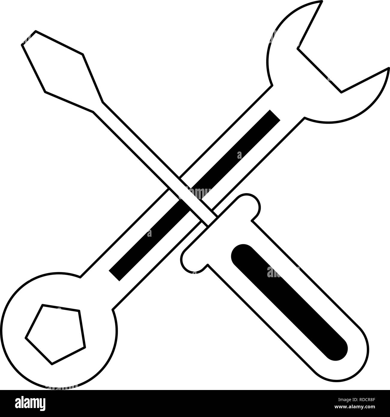 Wrench and screwdriver symbol Stock Vector Image & Art - Alamy