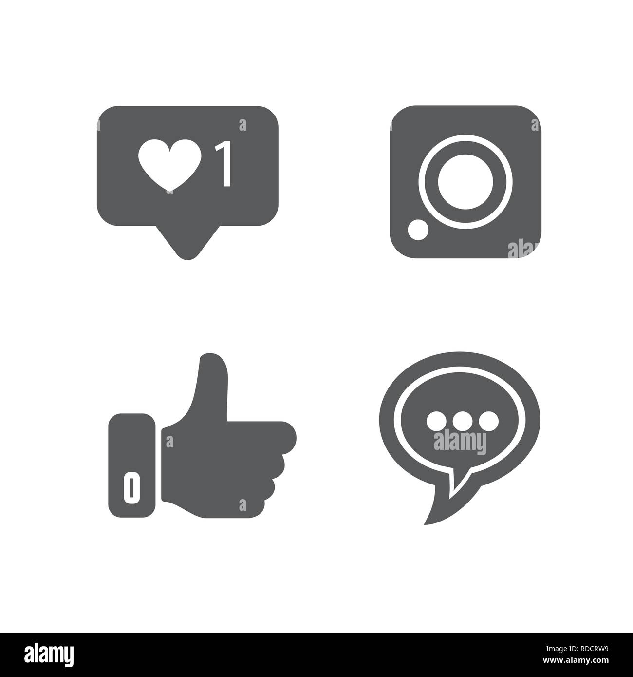 Vector Simple Social Media Icons
