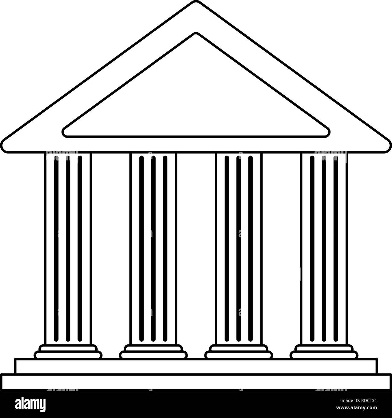 Bank building symbol Stock Vector Image & Art - Alamy
