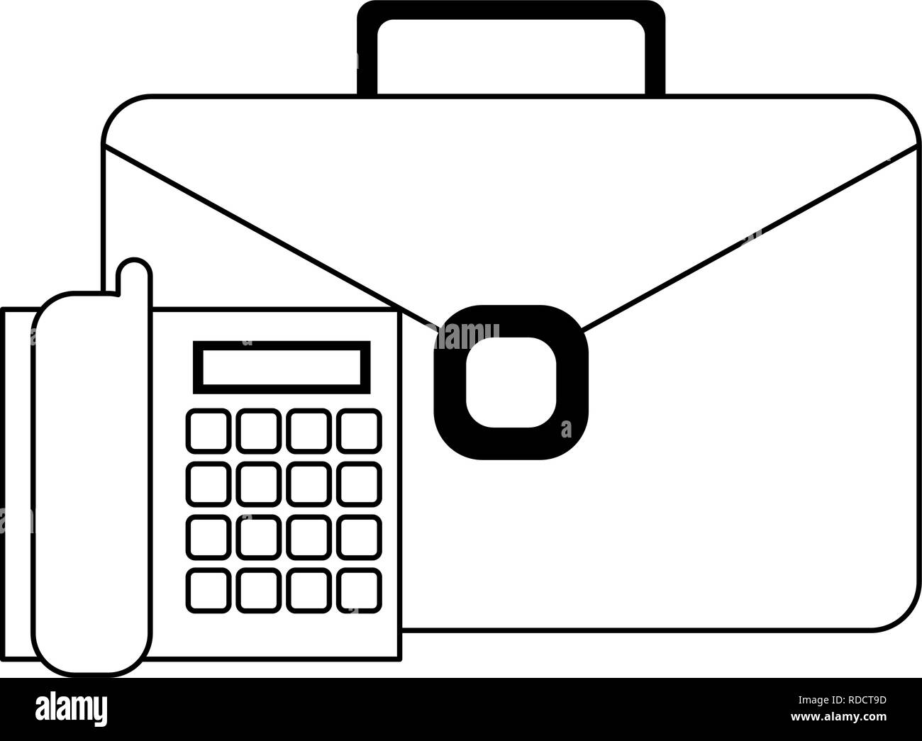 business briefcase and telephone Stock Vector Image & Art - Alamy