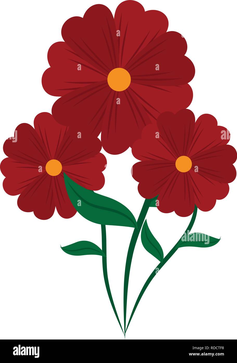 Flowers nature cartoon Stock Vector Image & Art - Alamy